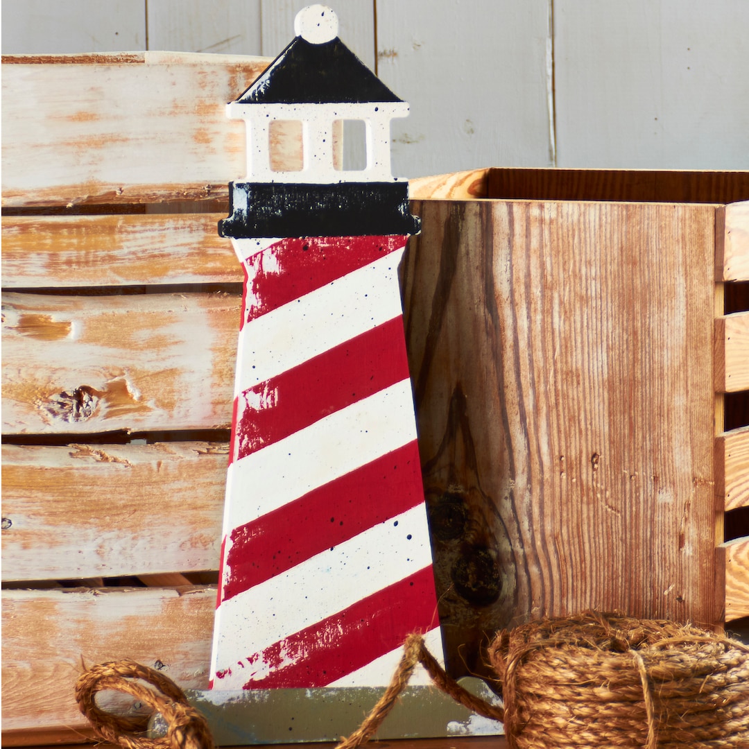 21 In. Lighthouse* Nautical Decor* Beach Wall Hangings* Wooden Summer ...