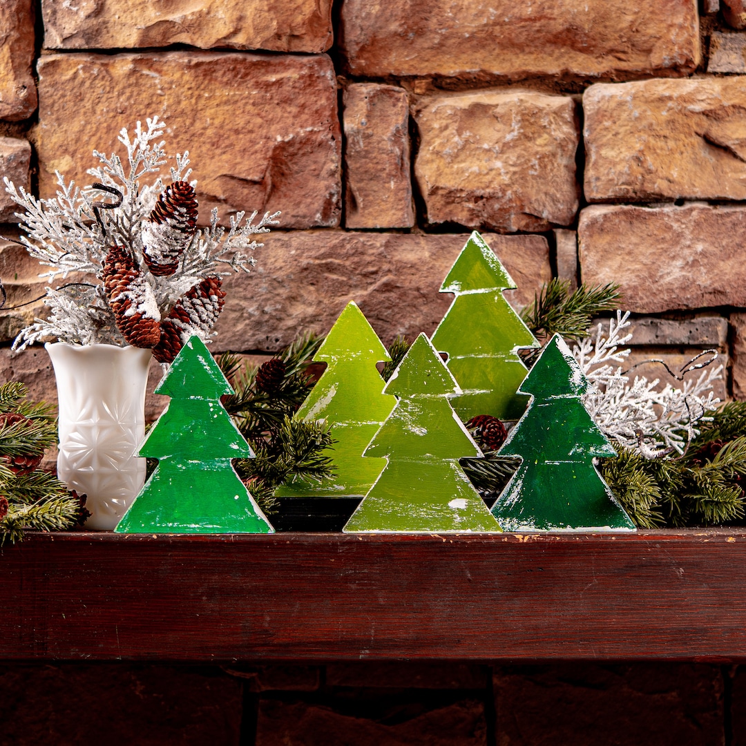 Chunky Tree Shapes* Unfinished* Crafts for Kids* Winter Decor* Holiday ...