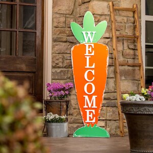 4.75 Ft. Tall* Hand-painted Carrot Porch Sign* Welcome* Custom* Indoor ...