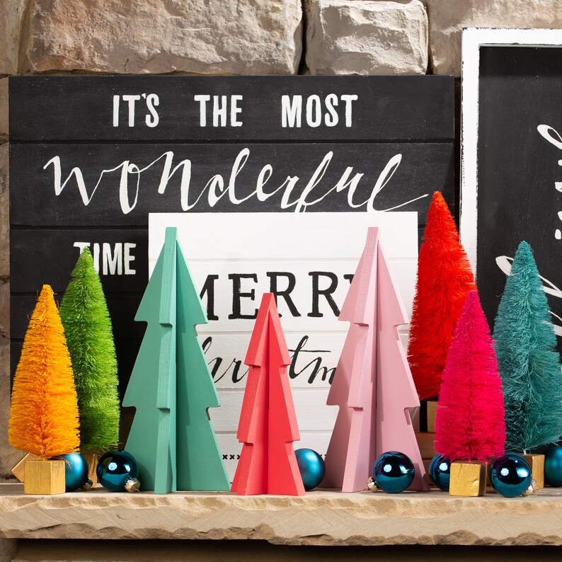 Unfinished Wooden Christmas Ornaments Slotted Tree Table - Etsy