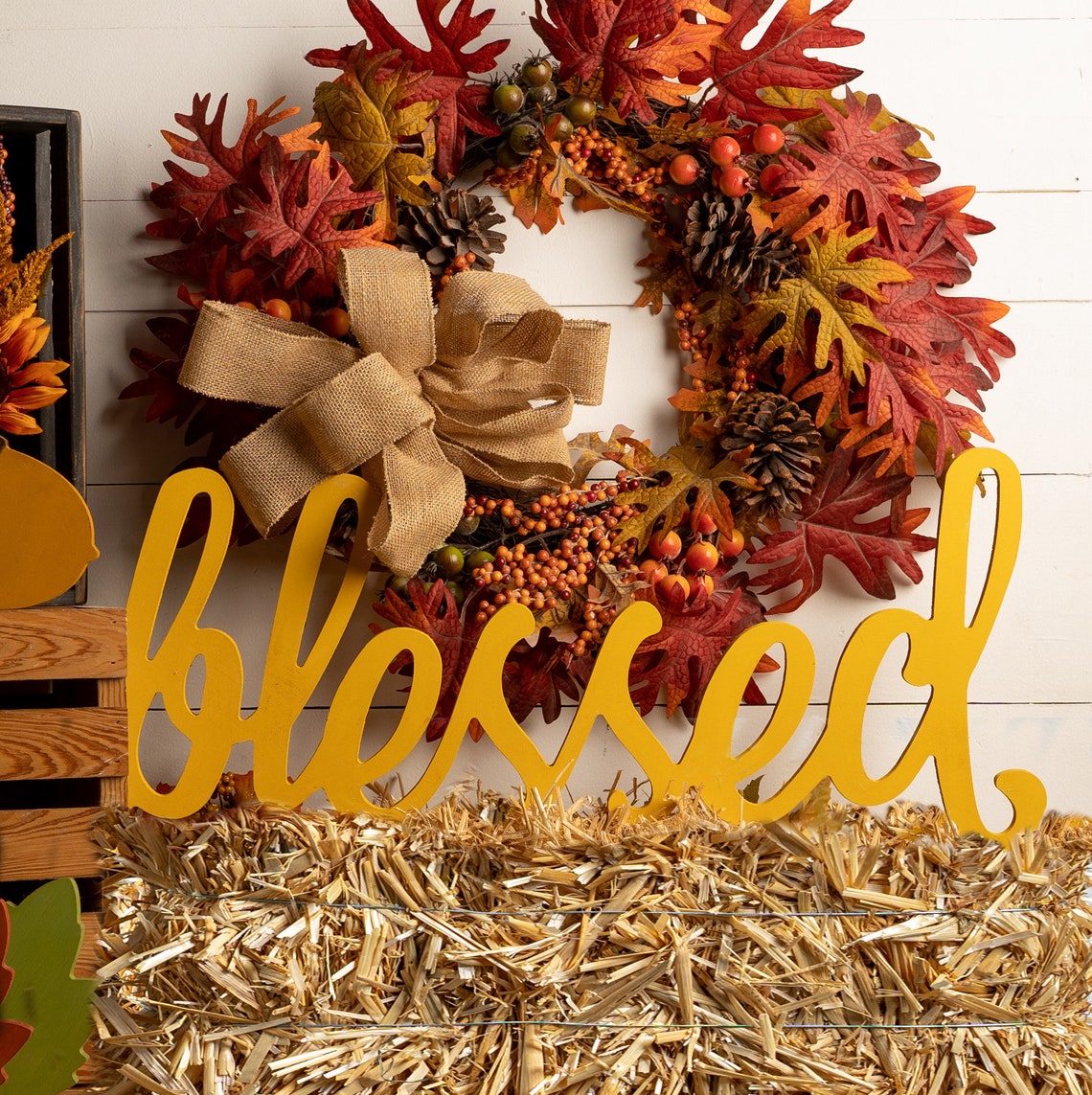 Cursive Blessed 18 to 34 Decor Decorative Word - Etsy