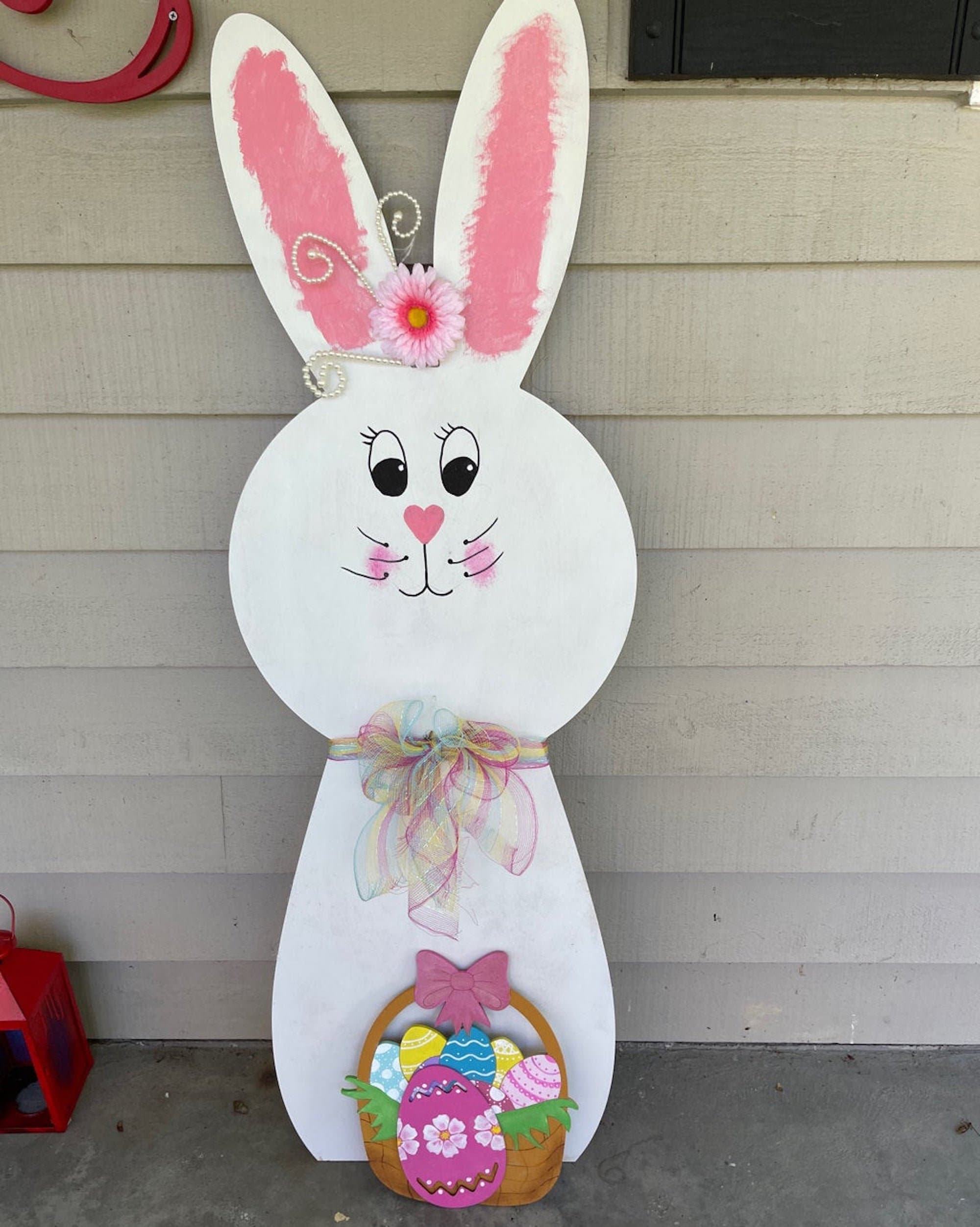 Easter Decor Front Door Sign 57 Tall Hello Spring Bunny | Etsy