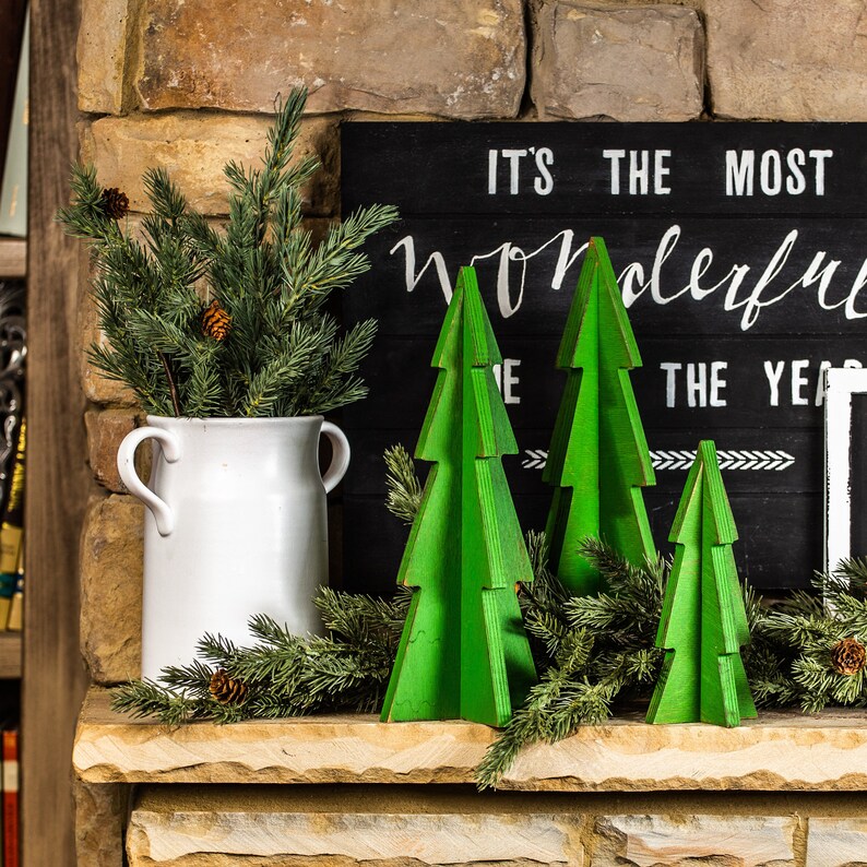 Unfinished Wooden Christmas Ornaments Slotted Tree Table - Etsy