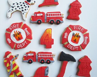 Fireman Cookies | Etsy