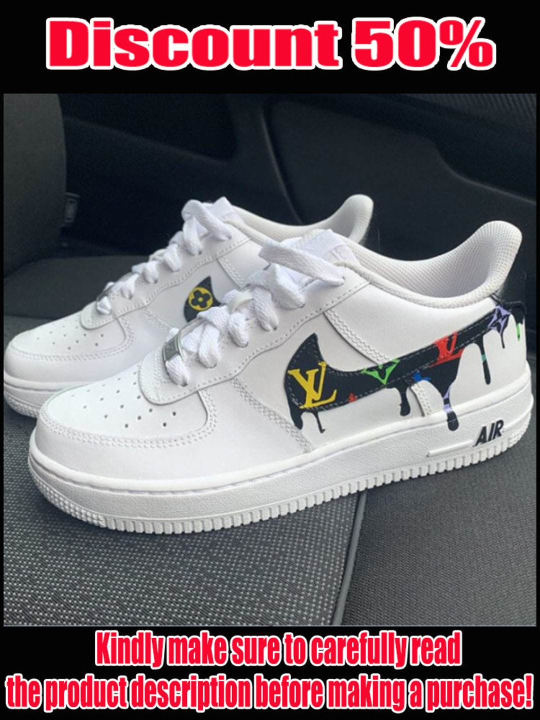 Custom Air Force 1 Colorfull Fashion Drip Personalized Air - Etsy