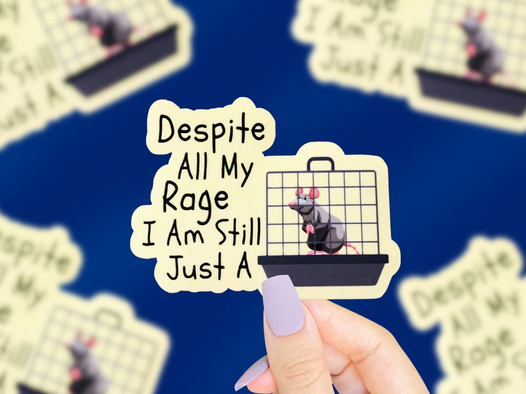 Rat in A Cage Sticker, Pun Stickers, 90s Stickers, Funny Stickers ...