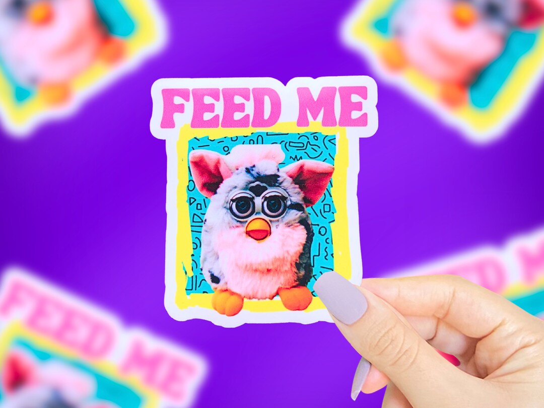 Feed Me Furby Sticker, 90s Stickers, Funny Stickers, Relatable Stickers ...