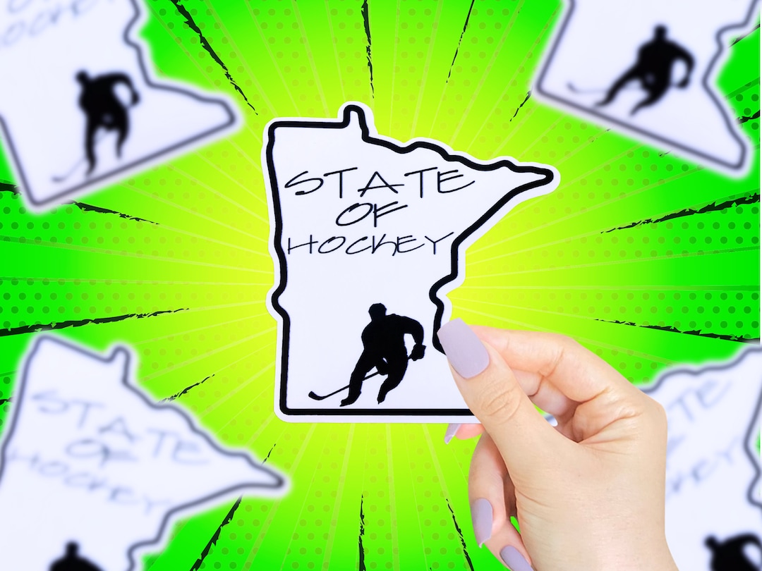 Mn State of Hockey Sticker, MN Local Sticker, Hockey Sticker, Hockey ...