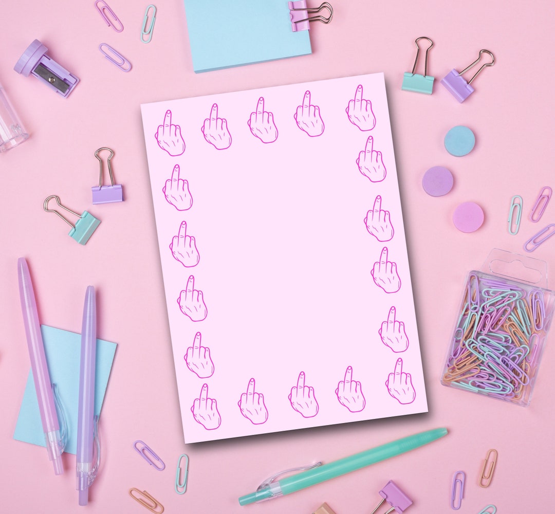 Middle Finger Notepad, Funnt Notepad, Funnt Memo Pad, Funny Office ...