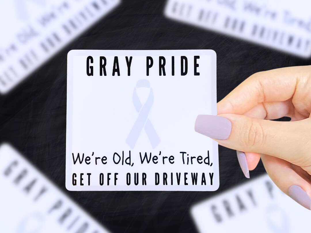Gray Pride Sticker, Funny Sticker, Gifts for Dad, Gifts for Mom ...