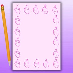 Middle Finger Notepad, Funnt Notepad, Funnt Memo Pad, Funny Office ...