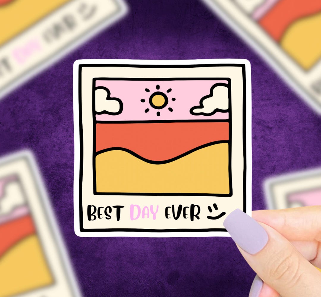 Best Day Ever Sticker, Scrapbook, Vacation Stickers, Photo Album ...