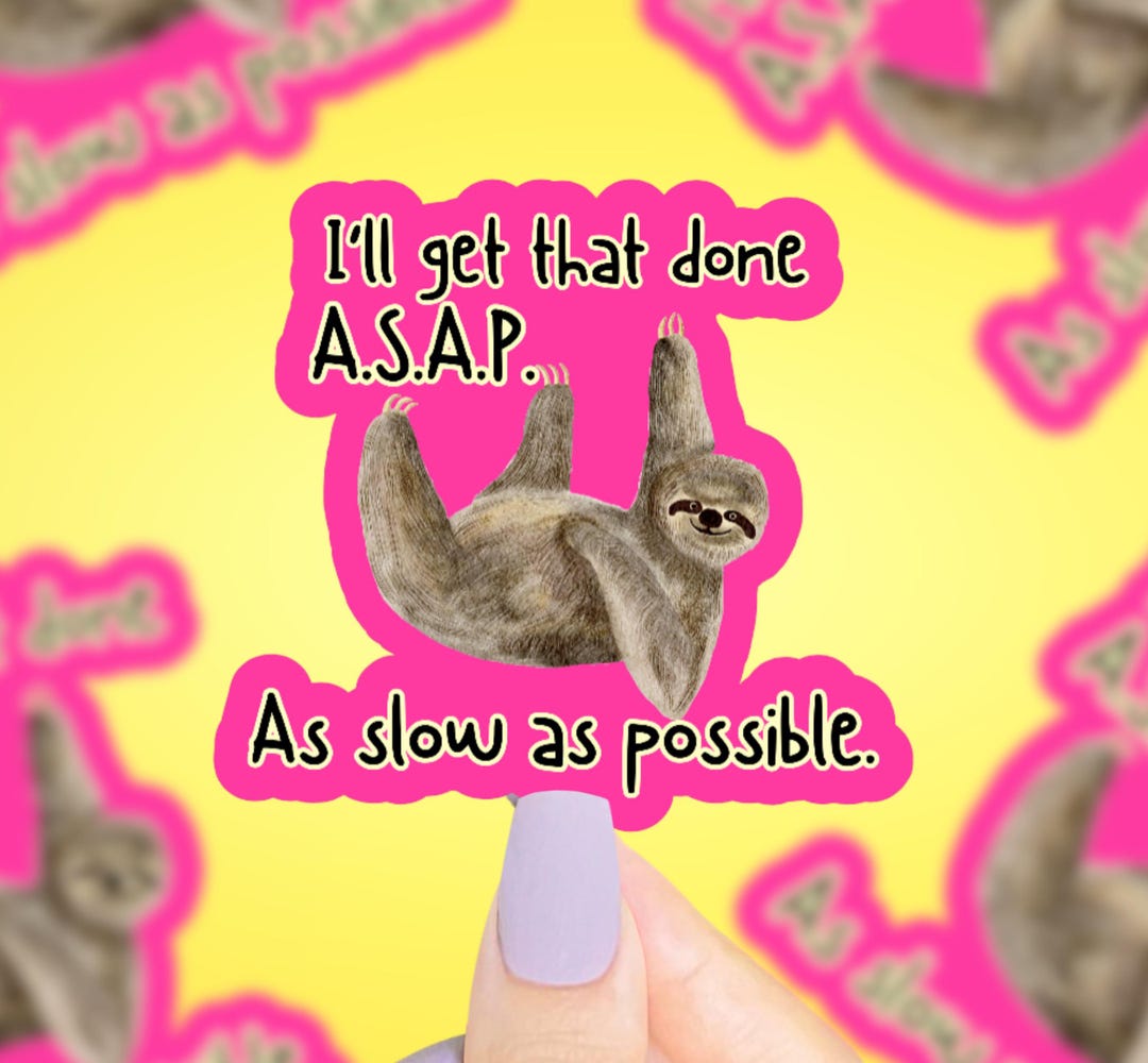 Asap Sloth Sticker, Sloth Sticker, Journal Stickers, Funny Animal ...