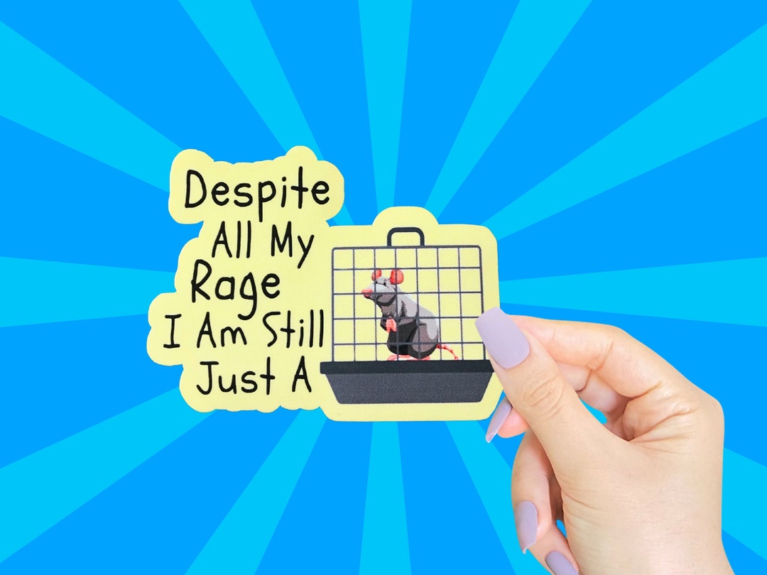 Rat in A Cage Sticker, Pun Stickers, 90s Stickers, Funny Stickers ...