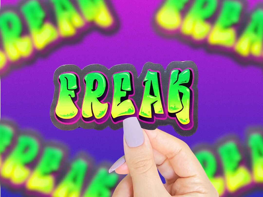 Freak Sticker, 90s Stickers, 90s Nostalgia Stickers, Grunge Stickers ...