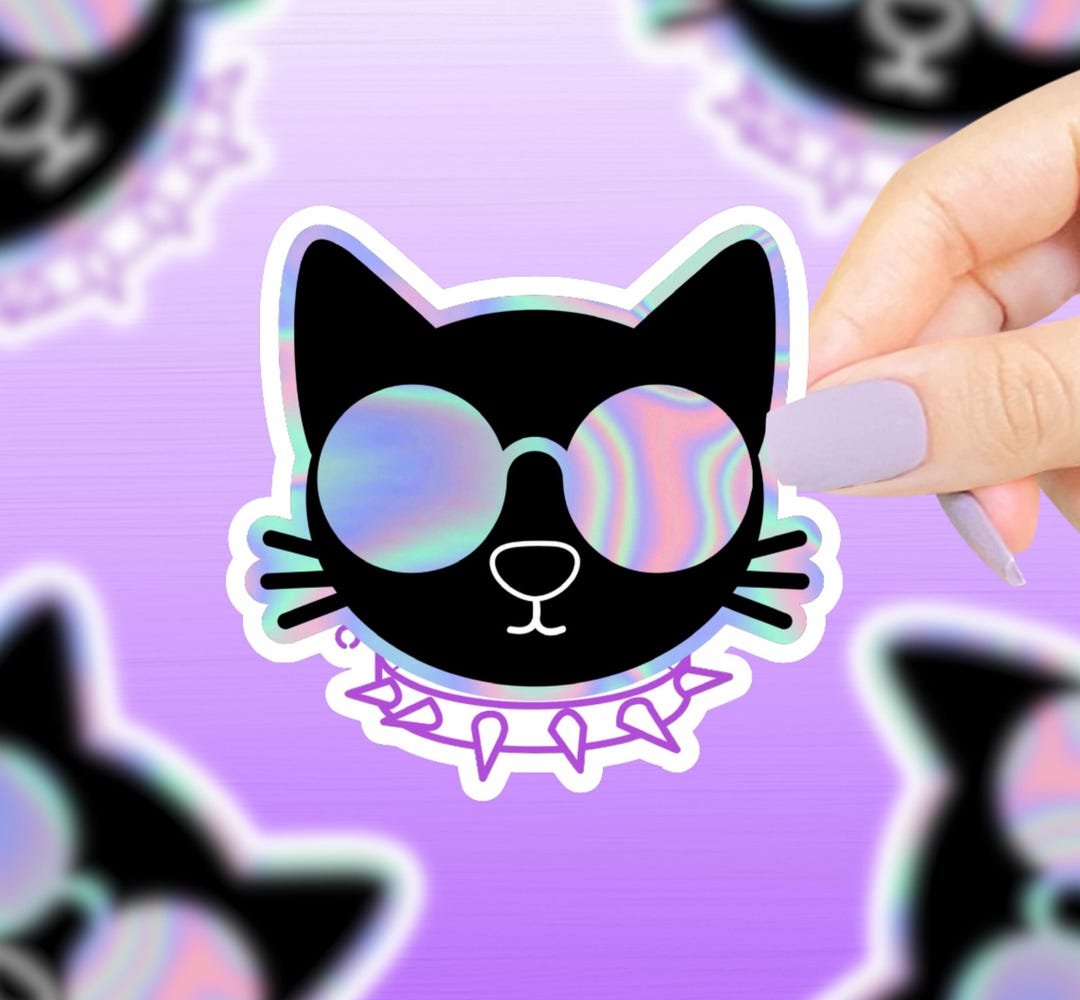 Cool Cat Sticker, 90s Stickers, 90s Decal, 90s Nostalgia, Grunge ...