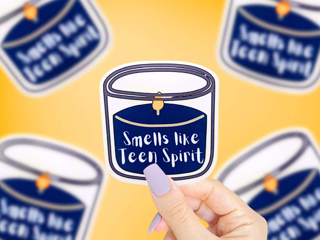 Smells Like Teen Spirit Sticker, 90s Stickers, 90s Nostalgia, 90s Band ...