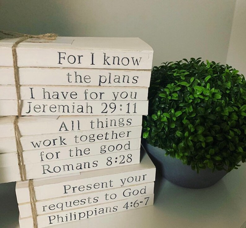 Custom Stamped Books, Rustic Decor, Farmhouse Books, Hand Stamped Books ...