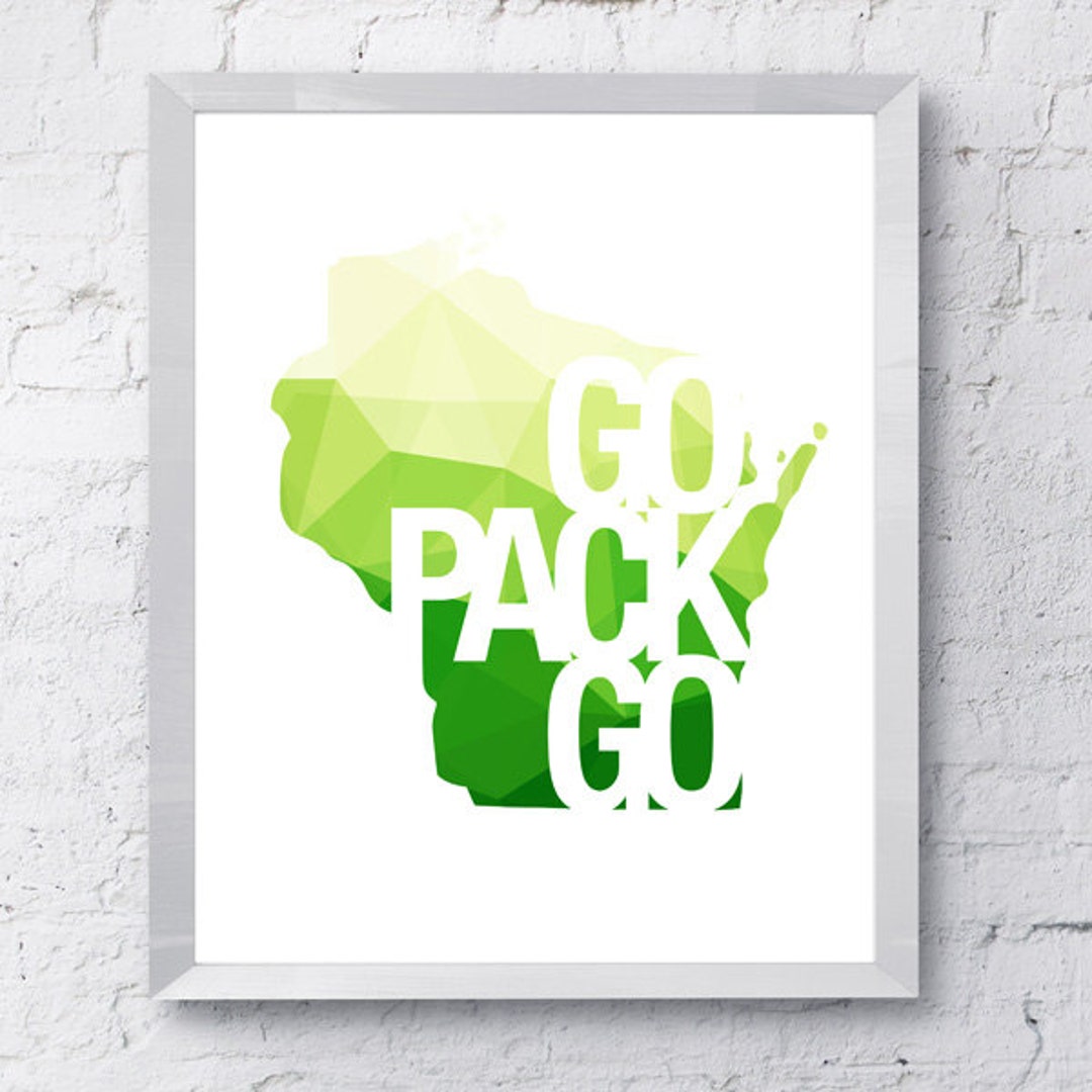 Go Pack Go - Wisconsin Printable 8x10 - Etsy
