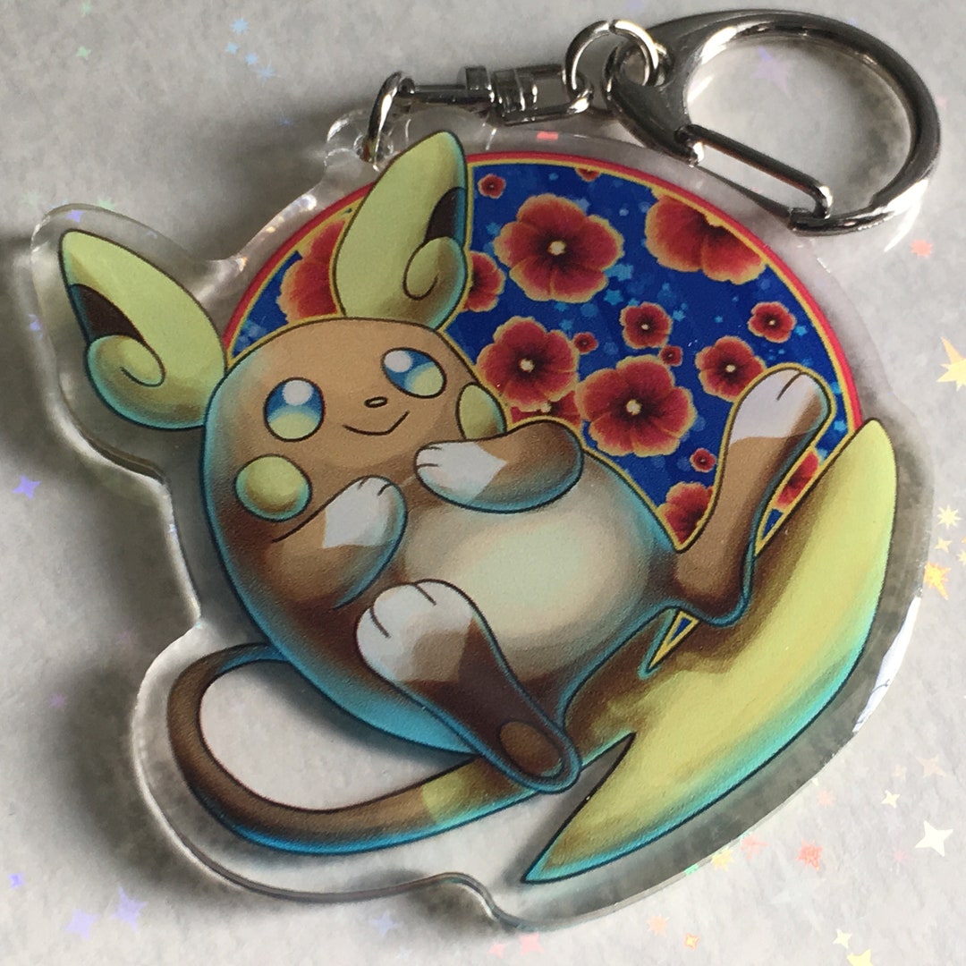 Pokemon Alolan Raichu Hibiscus Shiny Double-sided Keychain - Etsy