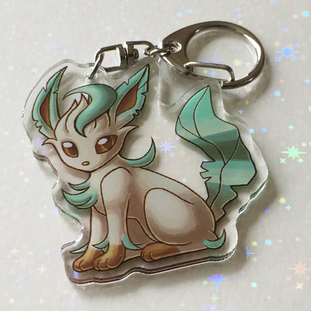 Pokemon Leafeon Eeveelution Shiny Double-sided Keychain - Etsy