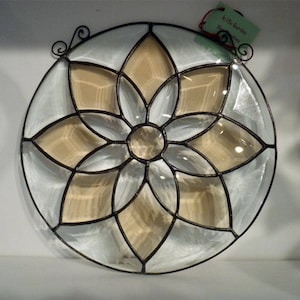 Bevel Circle, Peach Bevel Floral Circle, Glue Chip Bevel, Beveled Jewel ...