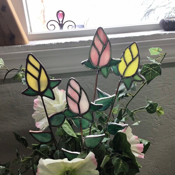 Long Stem Glass Rose - Etsy