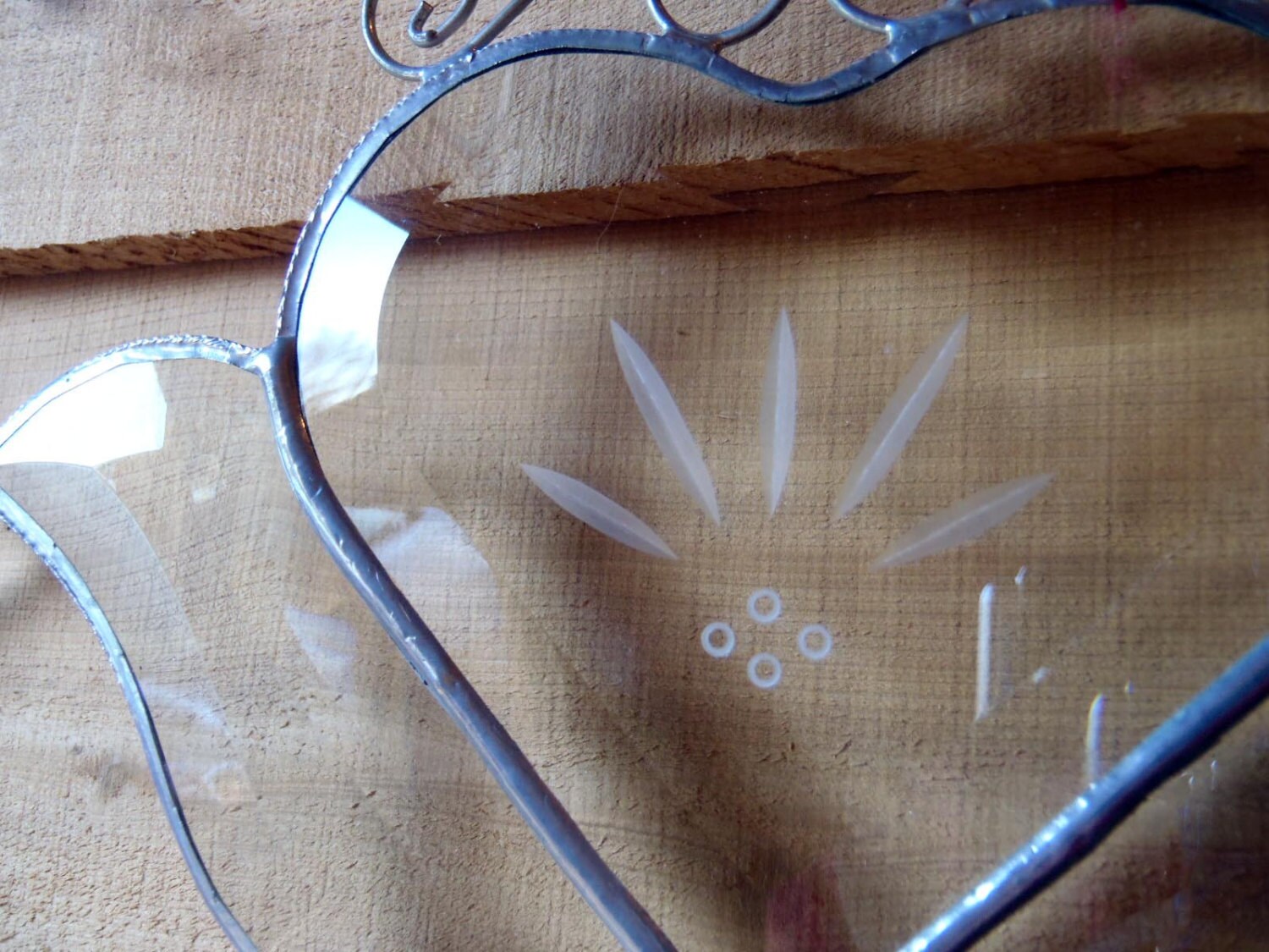 Heart Bevel Etched With an Added Ruby Swarovski 10mm Heart - Etsy