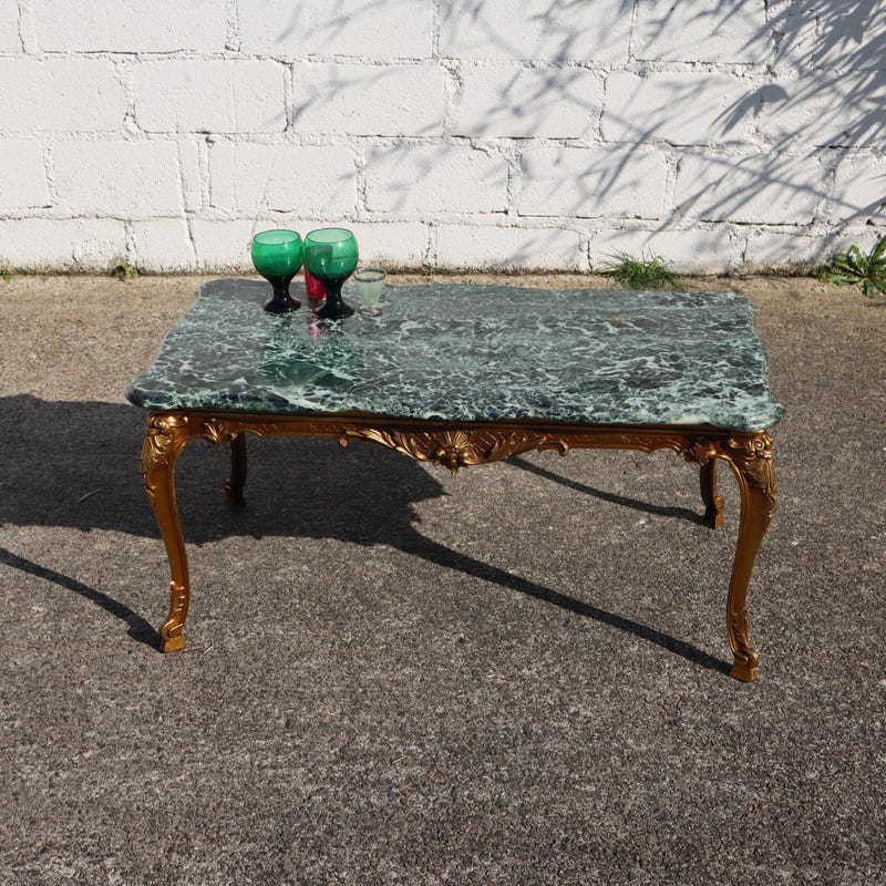 Antique Green Table - Etsy