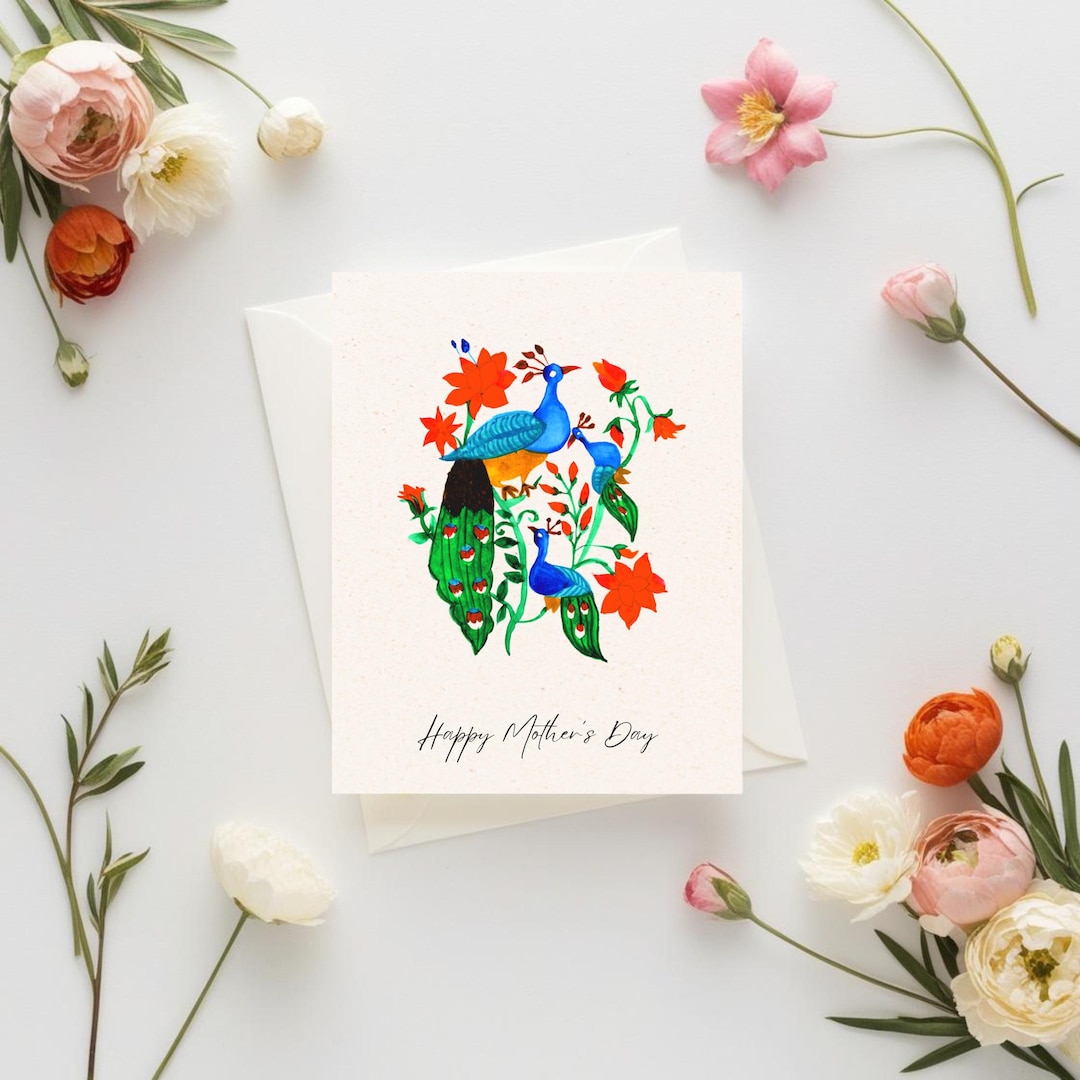 Custom Maa Card in Indian Traditional Art–personalized Mother’s Day ...