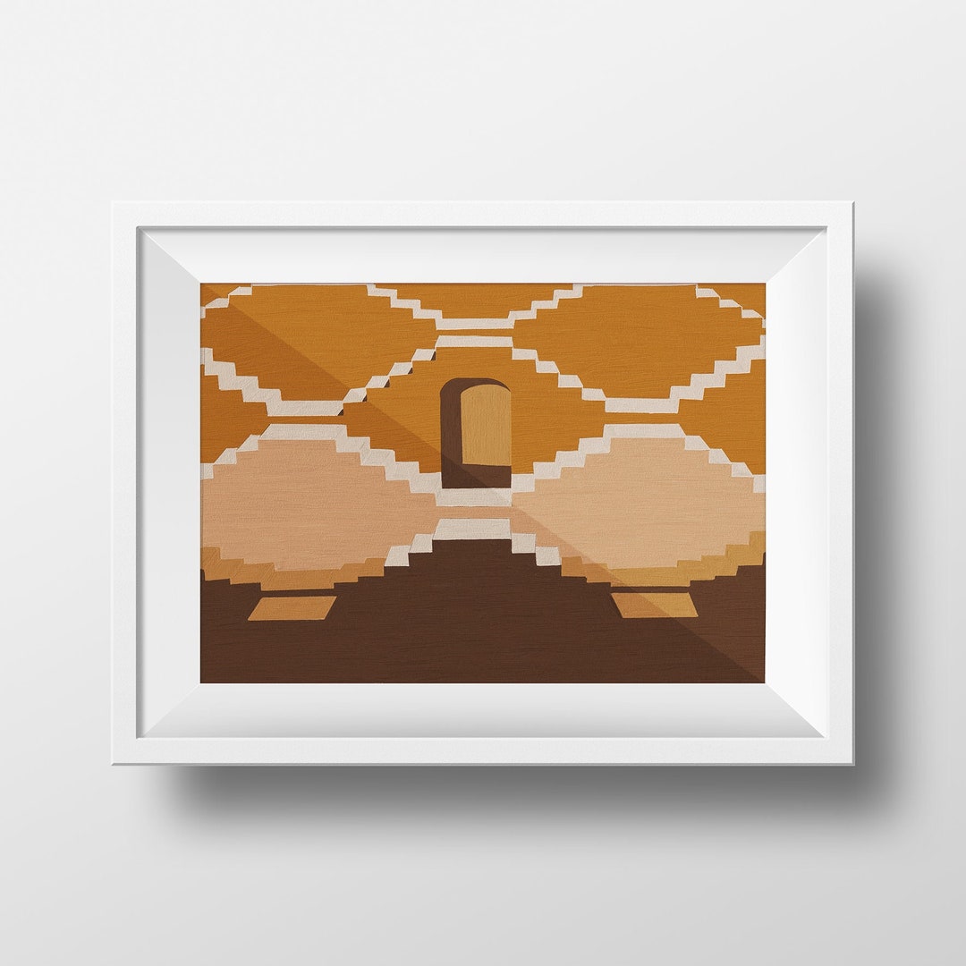 Stepwell-front,india Poster,printable Art,city Print,illustration ...