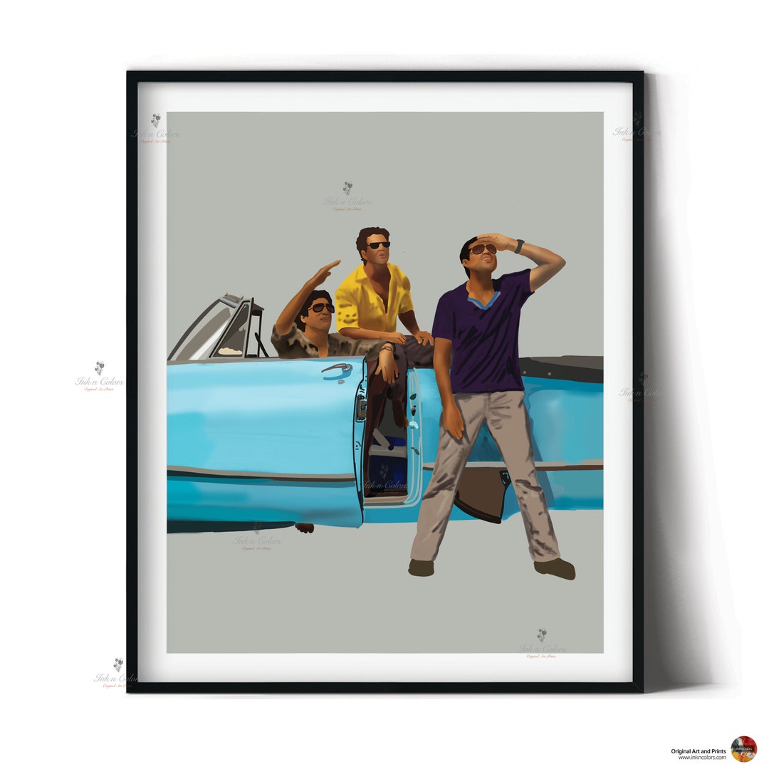 Bollywood Art,znmd,movie Poster,indian Films,wall Decor,desi Art Print ...