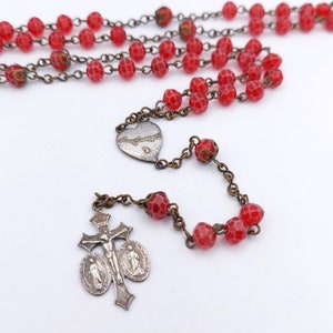 Vintage Chaplet of the Precious Blood of Jesus Red, Faceted, Plastic ...