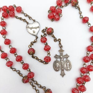 Vintage Chaplet of the Precious Blood of Jesus Red, Faceted, Plastic ...