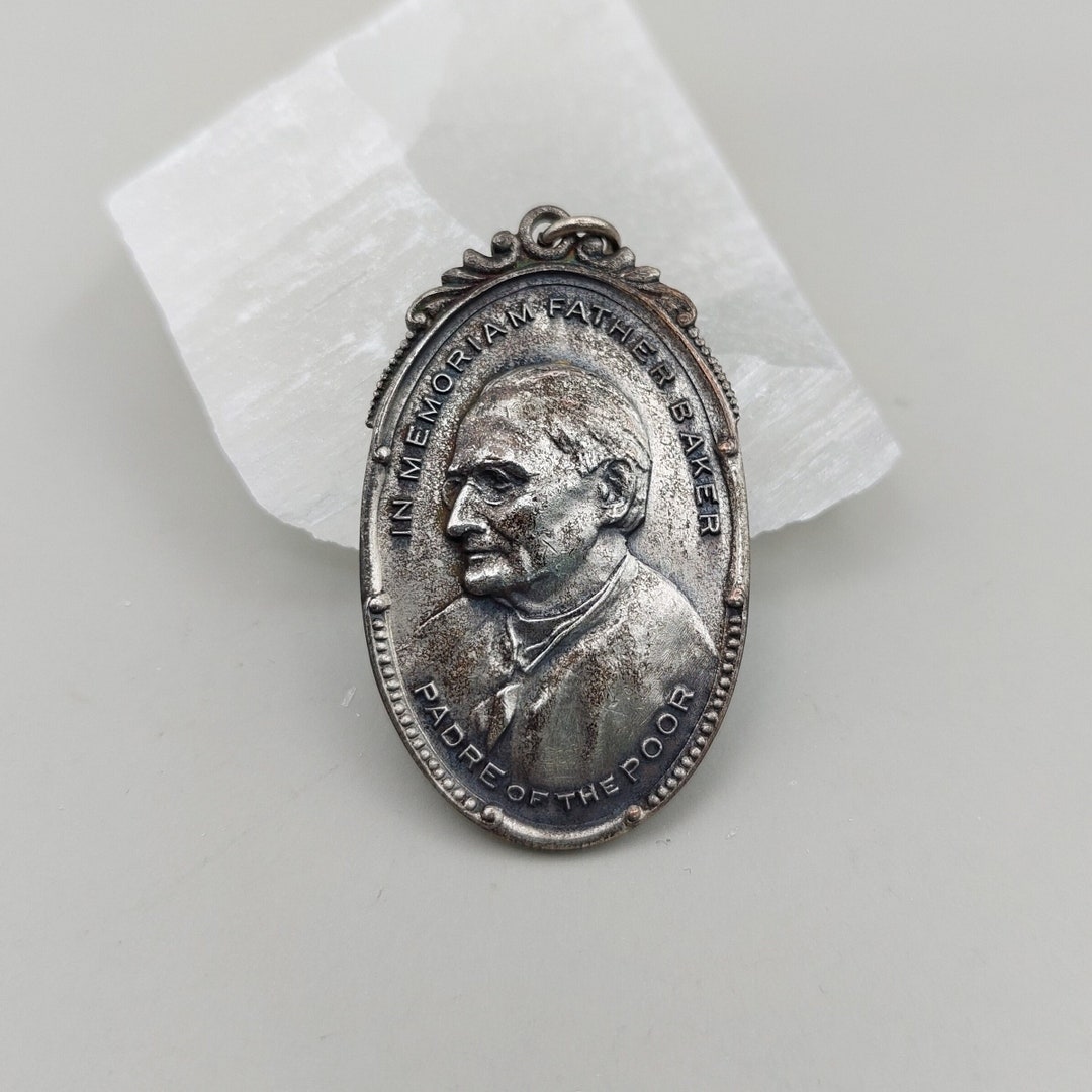Vintage Father Baker Medal Shrine of Our Lady of Victory in - Etsy