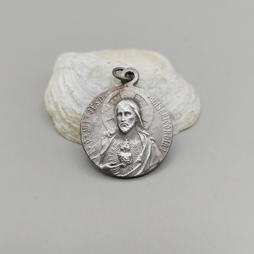 Vintage O Mi Jesu Misericordia Medal • Maria Immaculata - Catholic ...
