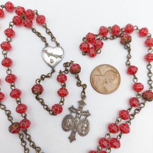 Vintage Chaplet of the Precious Blood of Jesus Red, Faceted, Plastic ...