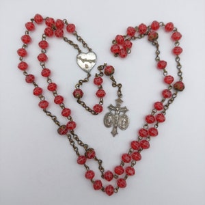 Vintage Chaplet of the Precious Blood of Jesus Red, Faceted, Plastic ...
