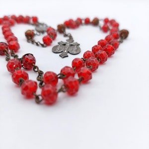 Vintage Chaplet of the Precious Blood of Jesus Red, Faceted, Plastic ...