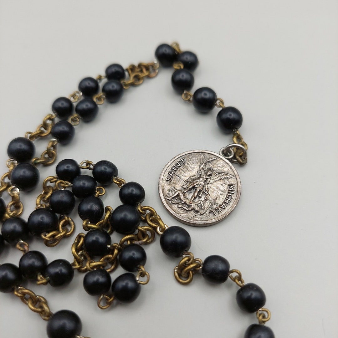 Vintage Chaplet of St Michael the Archangel Black Catholic - Etsy