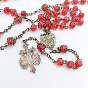 Vintage Chaplet of the Precious Blood of Jesus Red, Faceted, Plastic ...