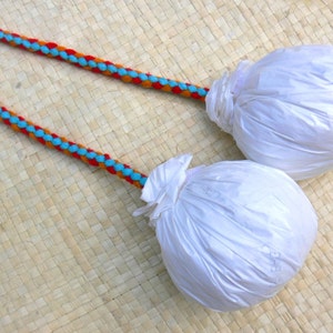 Maori SHORT POI Balls Black, Turquoise & Hot Pink - Etsy