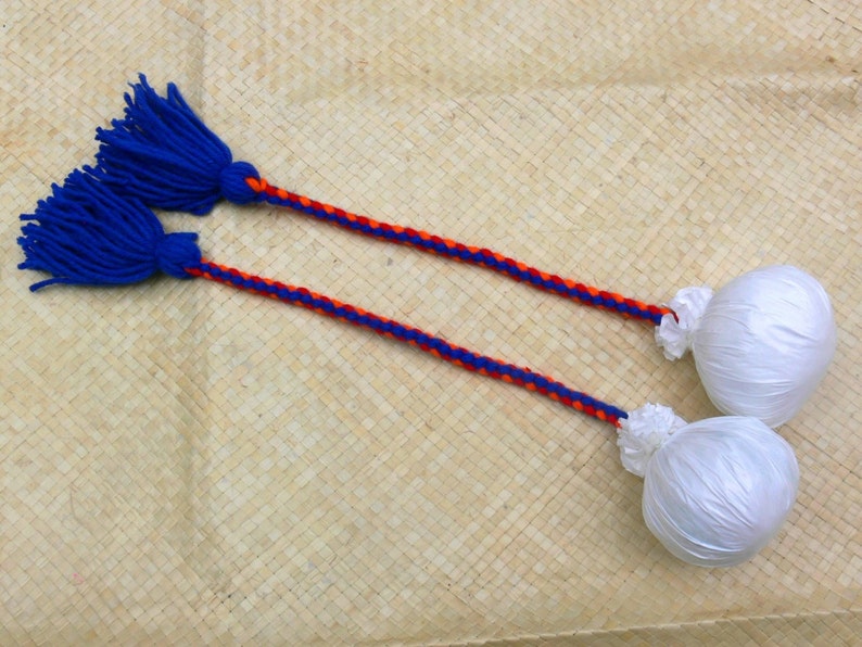 Maori Poi Balls - Blue, Red & Orange - Etsy