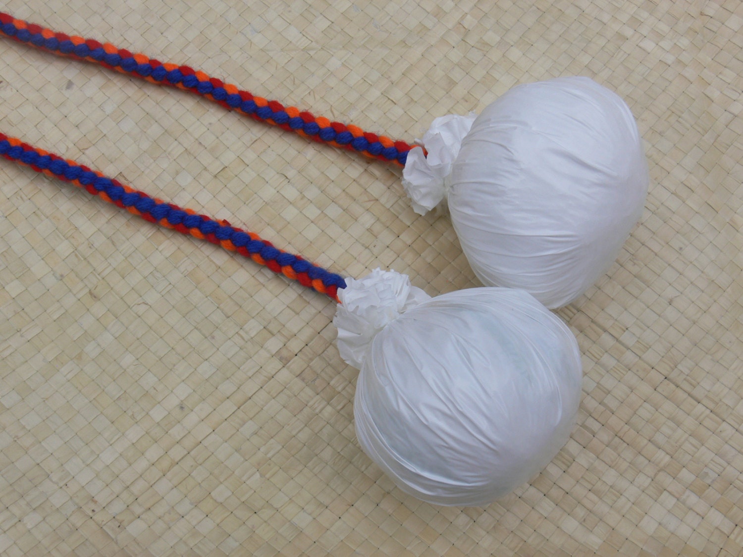 Maori Poi Balls - Blue, Red & Orange - Etsy