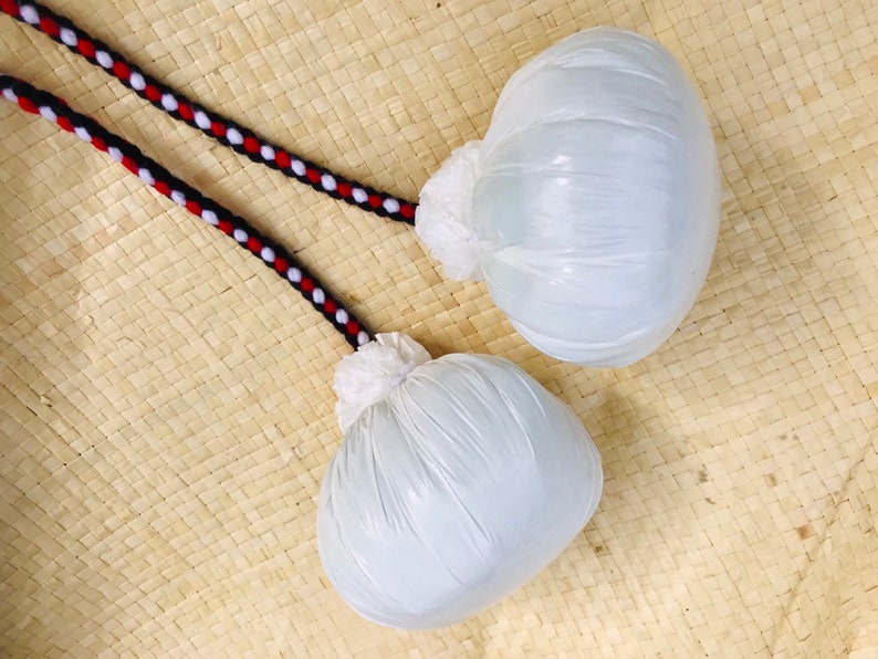 Maori SHORT POI Balls Black, Red & White - Etsy