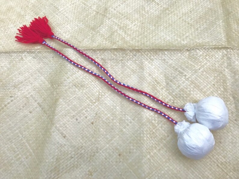 Maori Poi Balls - Red, Blue & White "samoa" Theme - Etsy