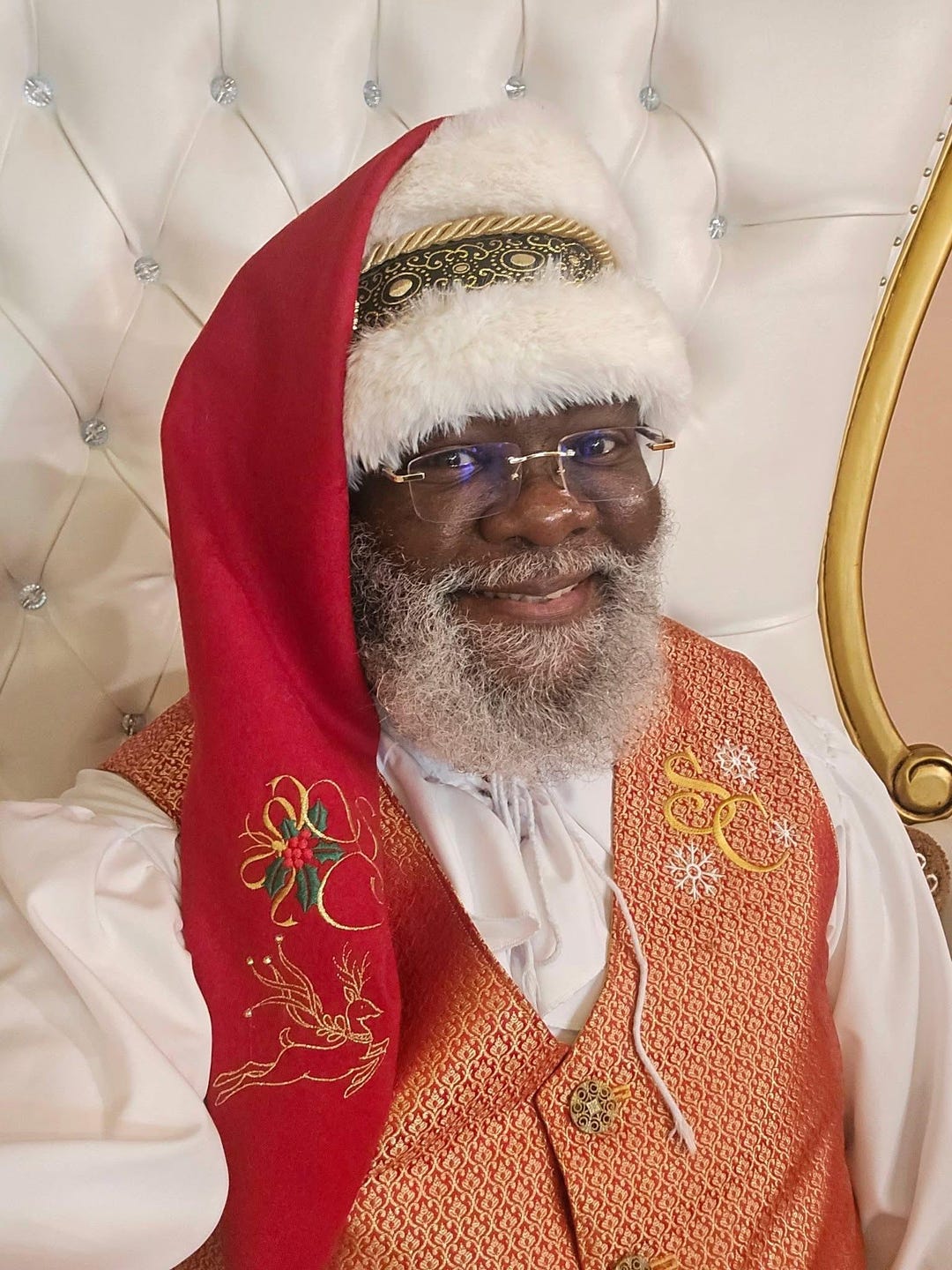 Custom Made Embroidered Santa Crown Hat - Etsy