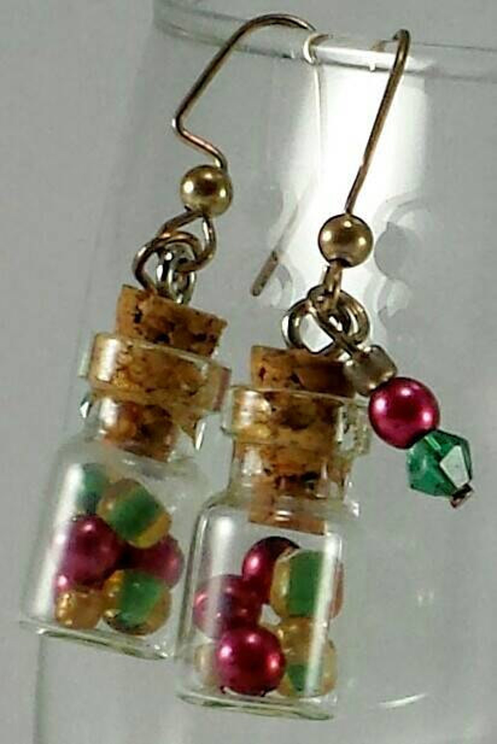 Glass Vial Earrings Birthday Party Gift Swarovski Crystal Jewelry ...