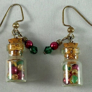 Glass Vial Earrings Birthday Party Gift Swarovski Crystal Jewelry ...