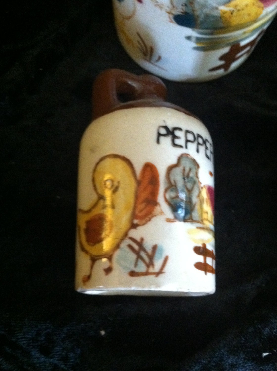 Rooster Crock Salt Pepper Vinegar and Oil Set - Etsy